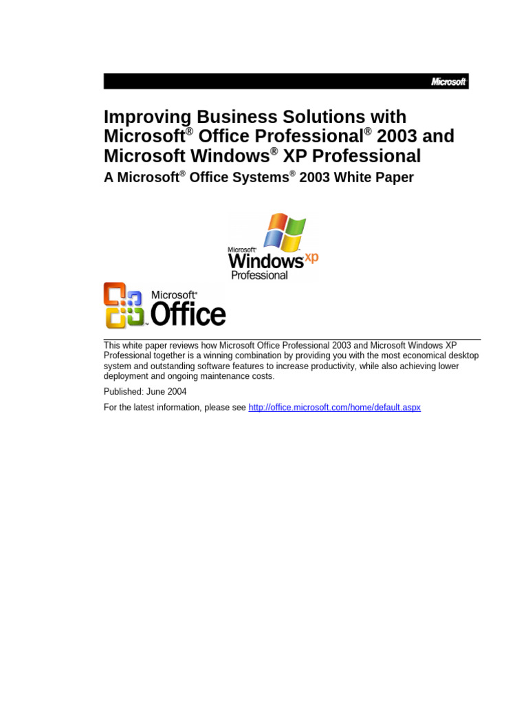 Better Together Win XP Pro Office 03 Pro | PDF | Microsoft Windows | Microsoft Office