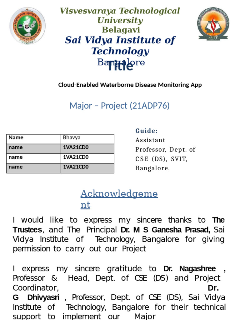 Cloud App for Waterborne Disease Tracking | PDF | Wash | Sanitation