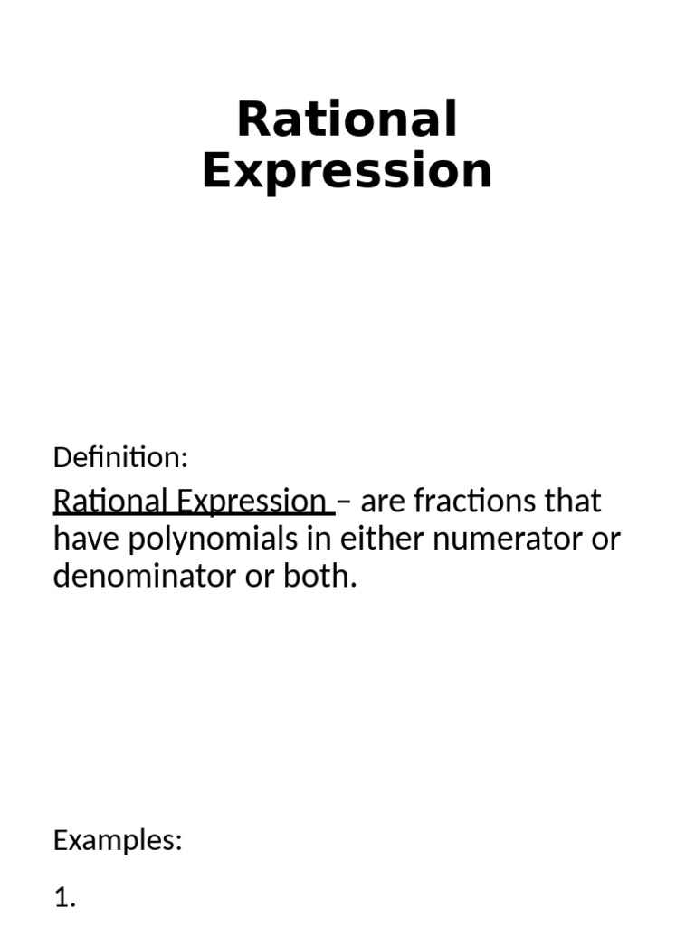 Rational Expression | PDF | Teaching Methods & Materials