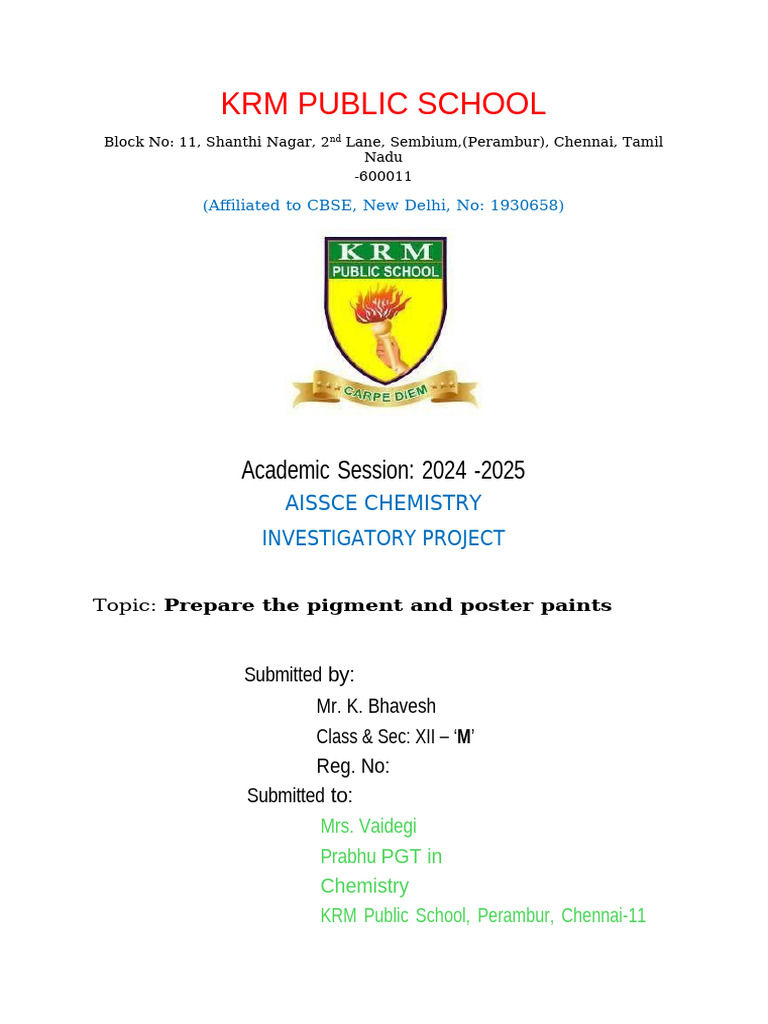 GR 12 Project File - Front Page | PDF
