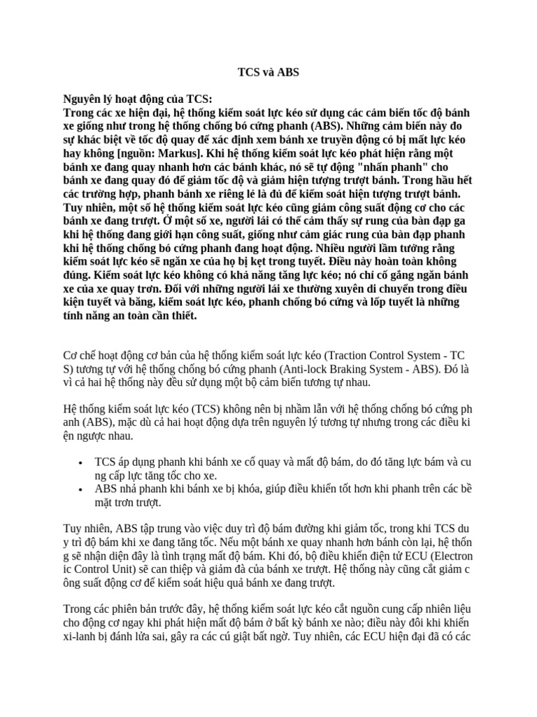 TCS Và ABS | PDF