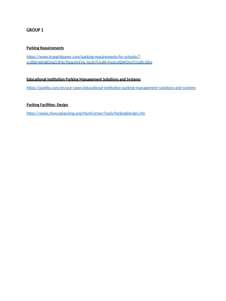 Parking Lot - Feasibility Study | PDF