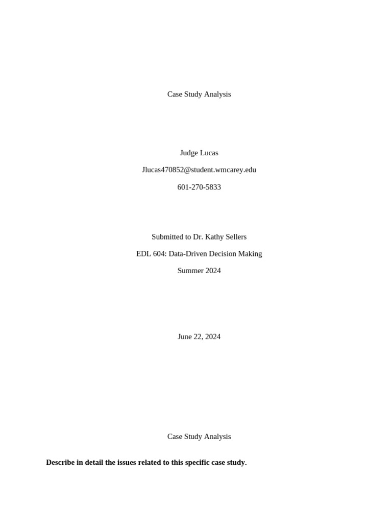 Harrison Elementary Case Study Analysis | PDF