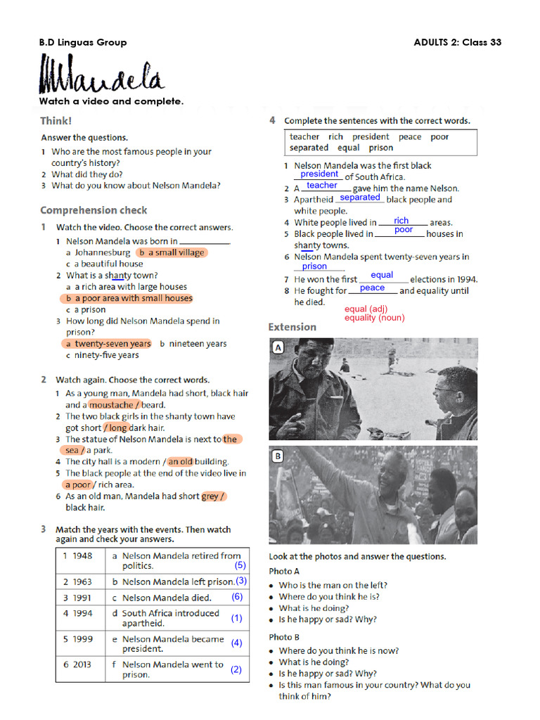 Inglés Practica Con Respuestas A1 Pdf Languages Of Asia Grammar