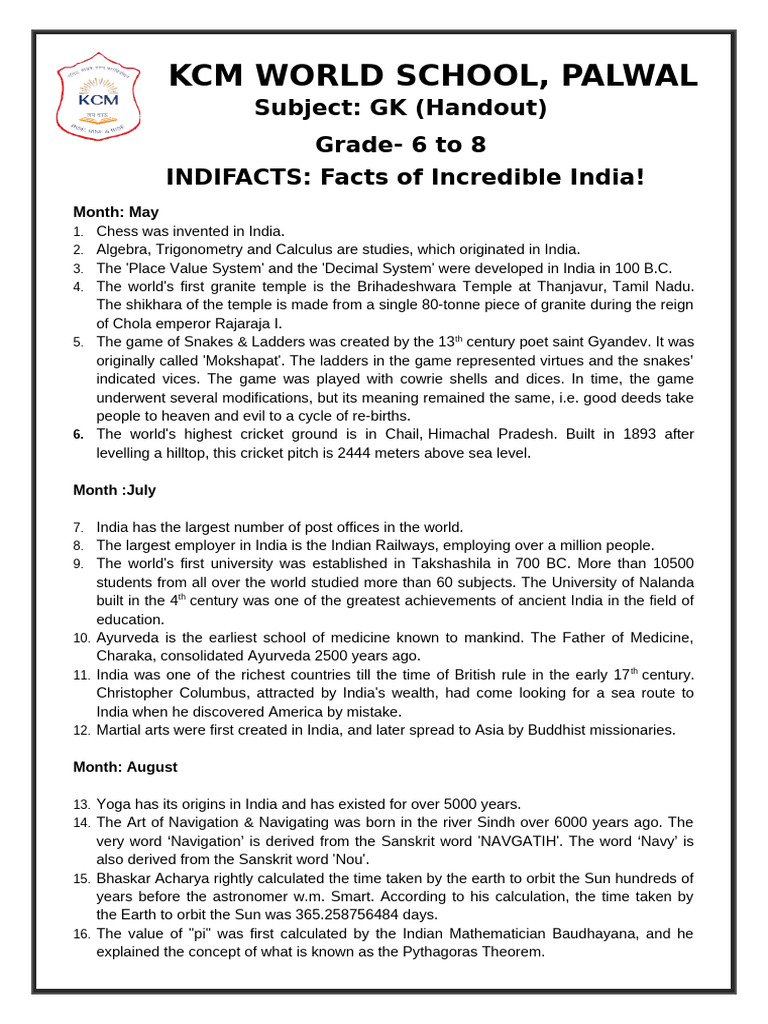 Incredible India and Haryana Facts | PDF