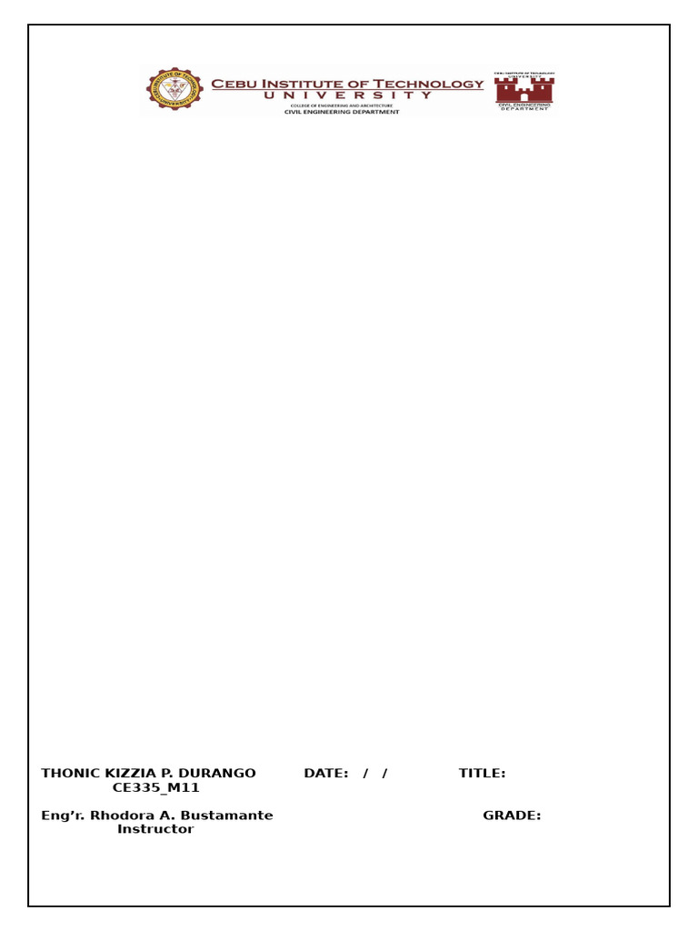 Ce335-Engineering Utilities 2 (Sheet Page) | PDF