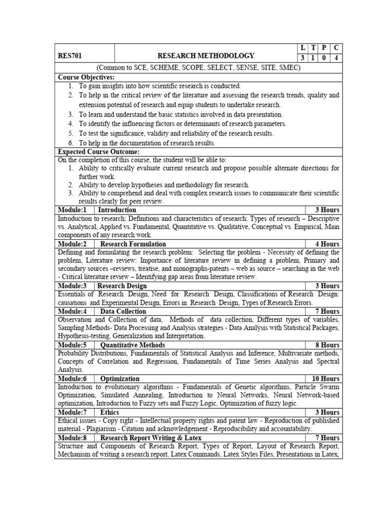 RES701 - Research Methodology | PDF | Methodology | Statistics
