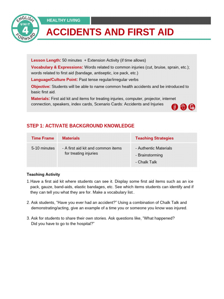 First Aid Basics for Common Injuries | PDF | First Aid | Microsoft ...