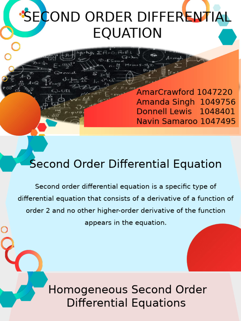 Presentación Maths Final | PDF | Equations | Differential Equations