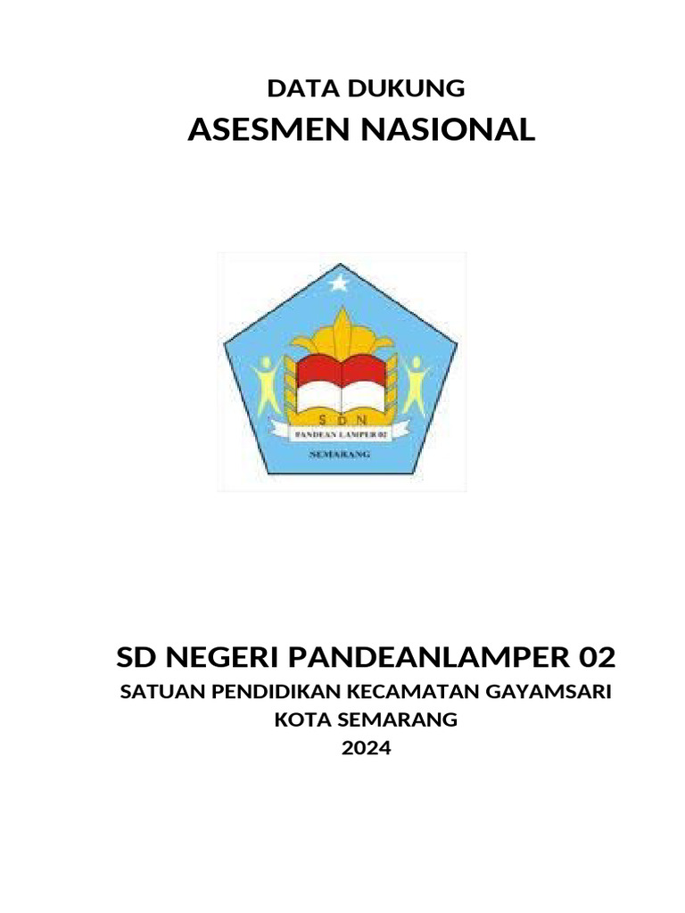 Cover Dan Sekat Berkas Data Dukung 2024 | PDF