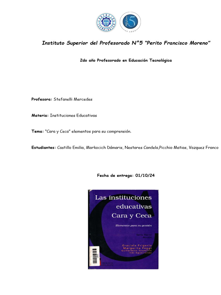 Cara y Seca 01-10-24 | PDF | Plan de estudios | Evaluación