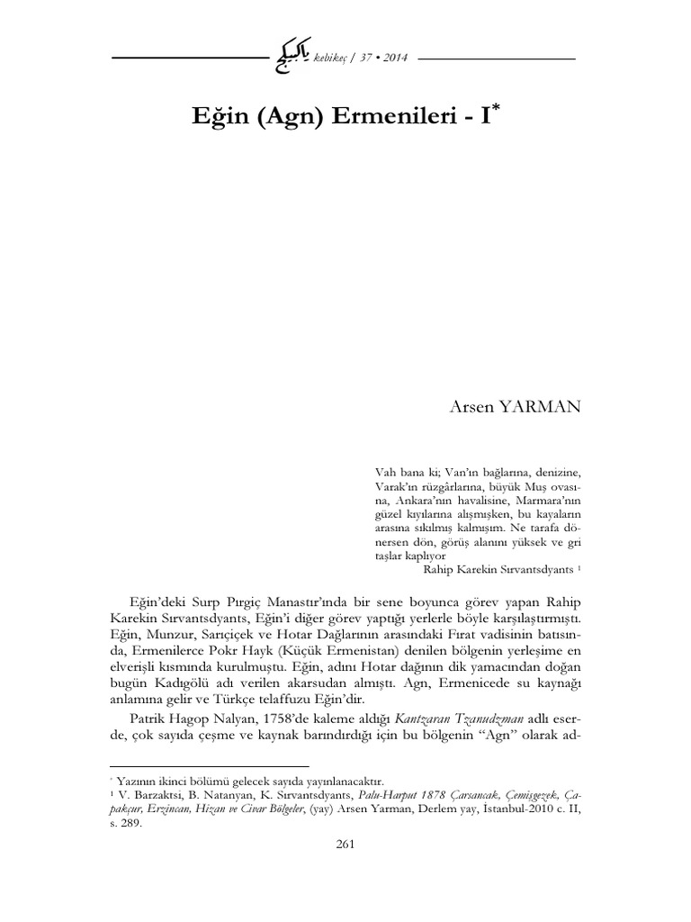 Egin (Agn) Ermenileri | PDF