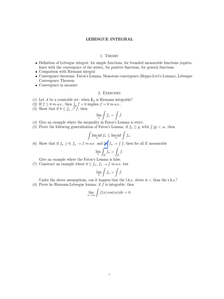 Understanding Lebesgue Integral Theory | PDF