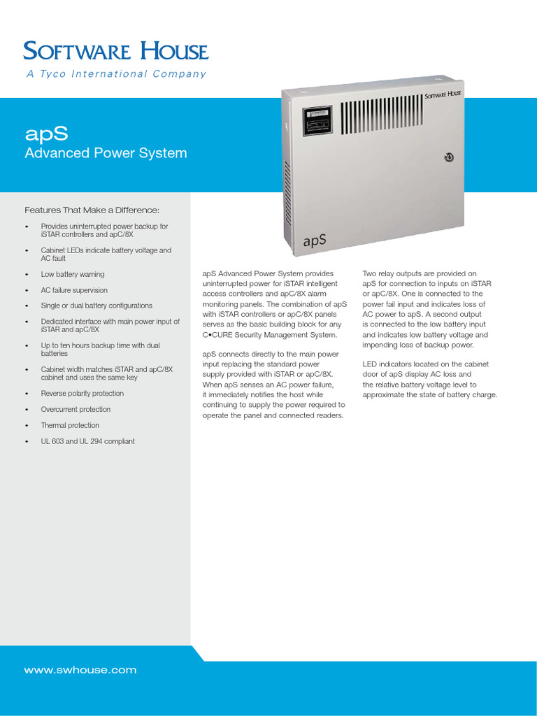 apS-Power-System Ds r04 A4 en | PDF | Relay | Computer Engineering