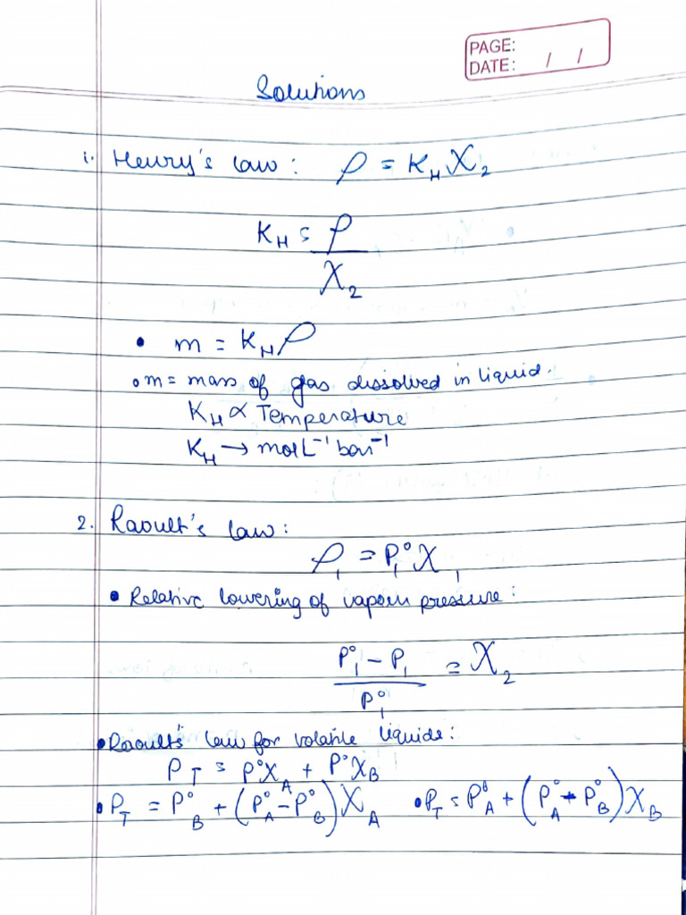 Solutions formulas | PDF