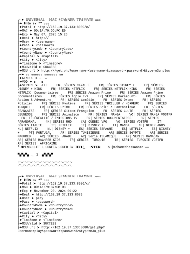 162.19.37.133 - 8080 Universal Mac Scanner Tivimate Full Hits | PDF ...