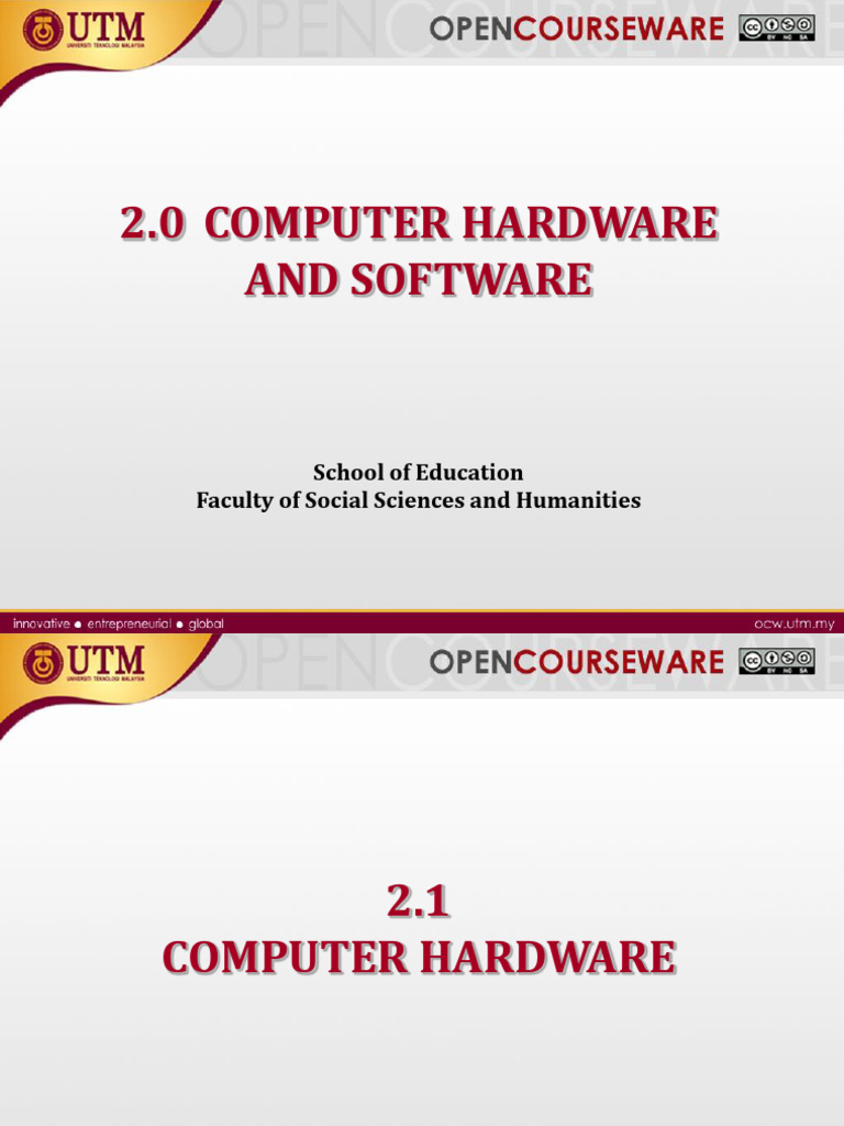 02 - Computer Hardware and Software | PDF | Computer Hardware | Input/Output
