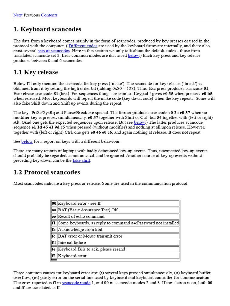 Keyboard Scancodes - Keyboard Scancodes | PDF | Computer Keyboard | Human–Computer Interaction