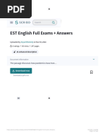 EST I Sample Exercises | PDF