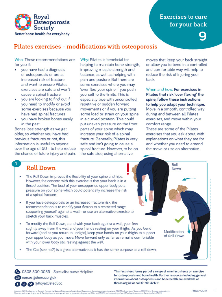 ROS - Pilates-Exercises-Modifications-With-Osteoporosis Sheet 9 | PDF ...