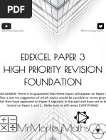 Edexcel Higher GCSE Paper 2 High Priority Revision Topics | PDF | Area ...
