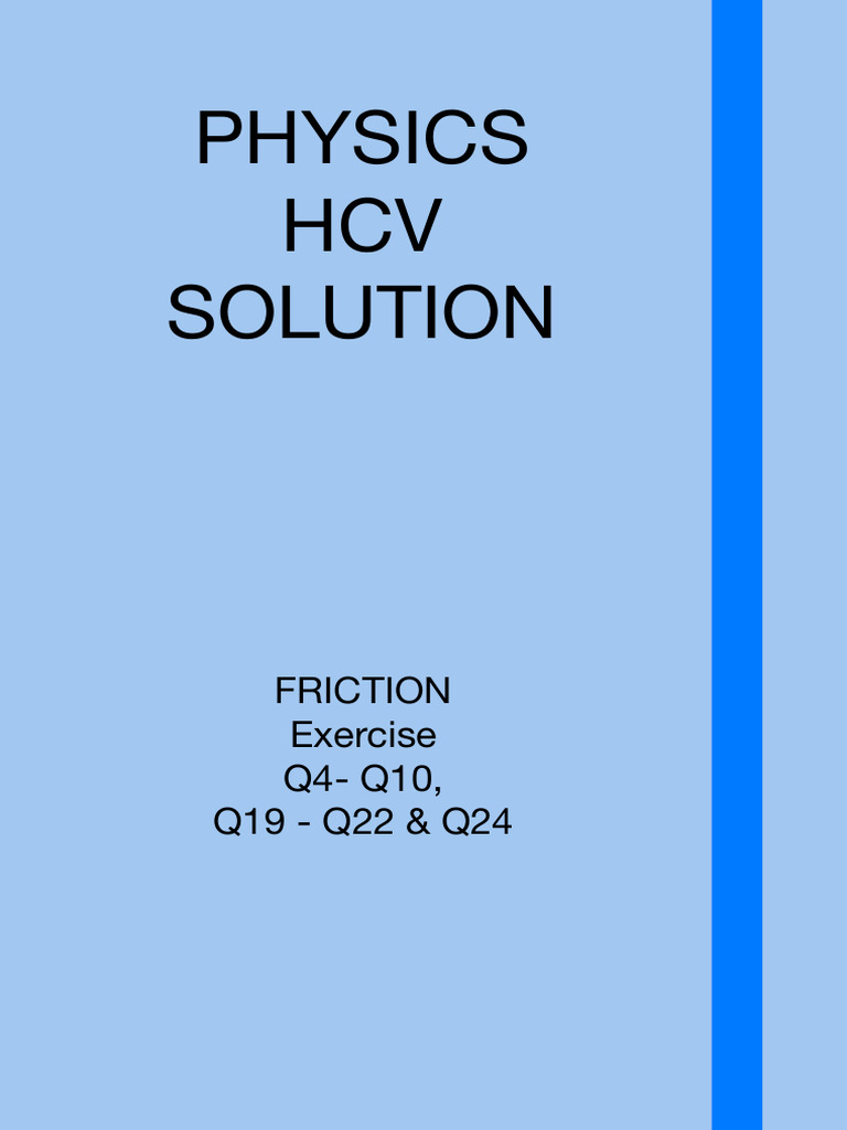 Solution of HCV FRICTION | PDF