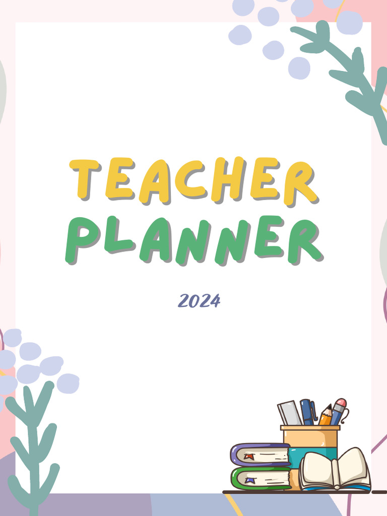 Colorful Floral Teacher Planner Barrrrrru | PDF