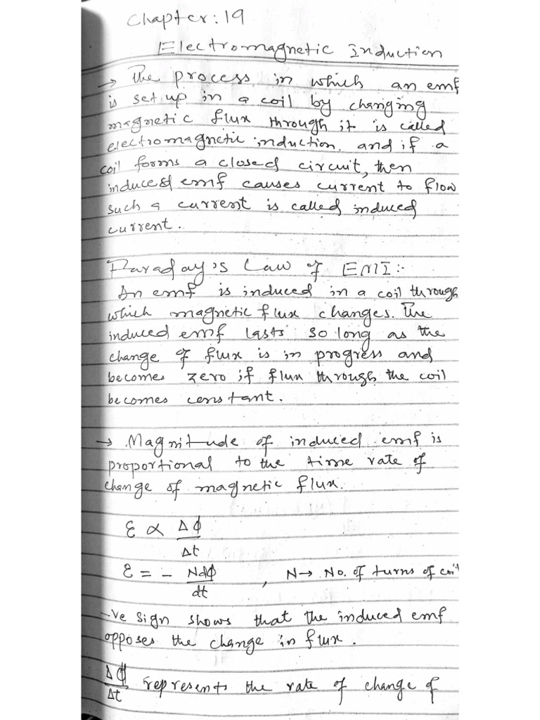 Unit 19 Electromagnetic Induction | PDF