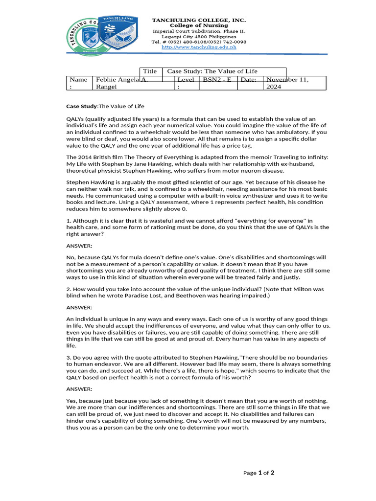 Bioethics Case Study | PDF | Career & Growth