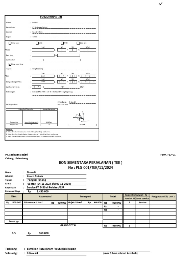 Rencana Perjalanan | PDF