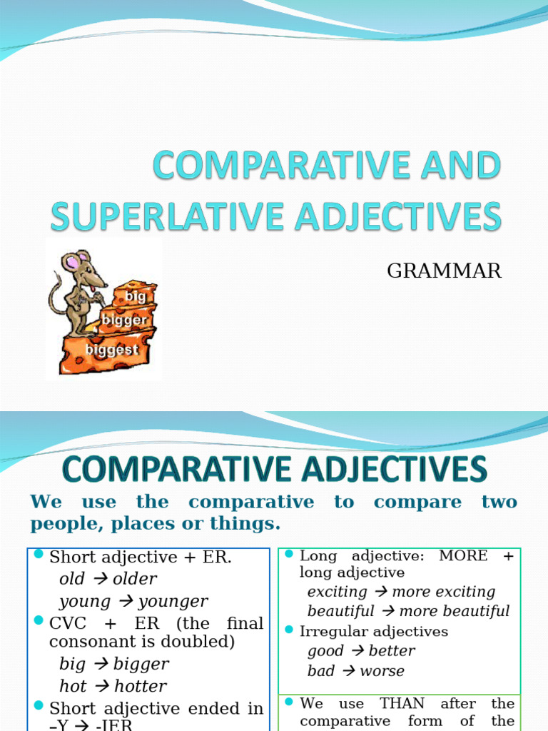 Comparative and Superlative Adjectives Guide | PDF | Adjective | Morphology