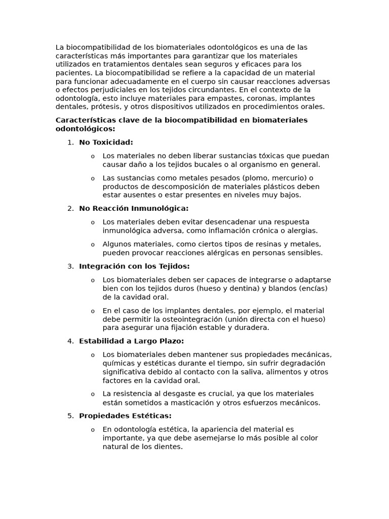 Biomateriales 4 | PDF | Compuesto Dental | Implante dental