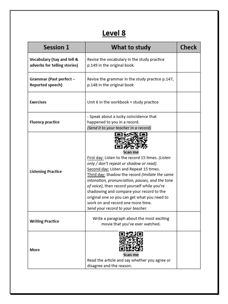 Level 8 | PDF | Vocabulary | Languages