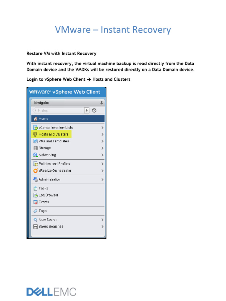 VM Recover - Instant Recovery | PDF | Finance & Money Management | Computers