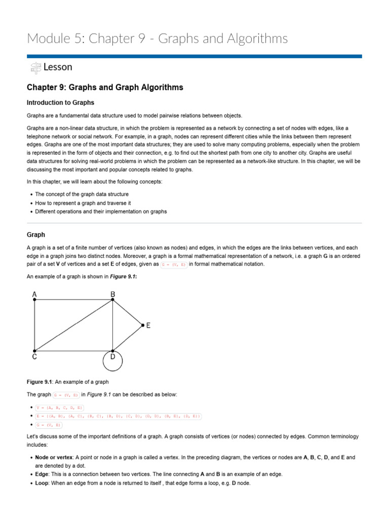 Module 5 - Chapter 9 - Graphs and Algorithms - MSDS 6203 Data Systems ... Module 5 - Chapter 9 - Graphs and Algorithms - MSDS 6203 Data Systems ...