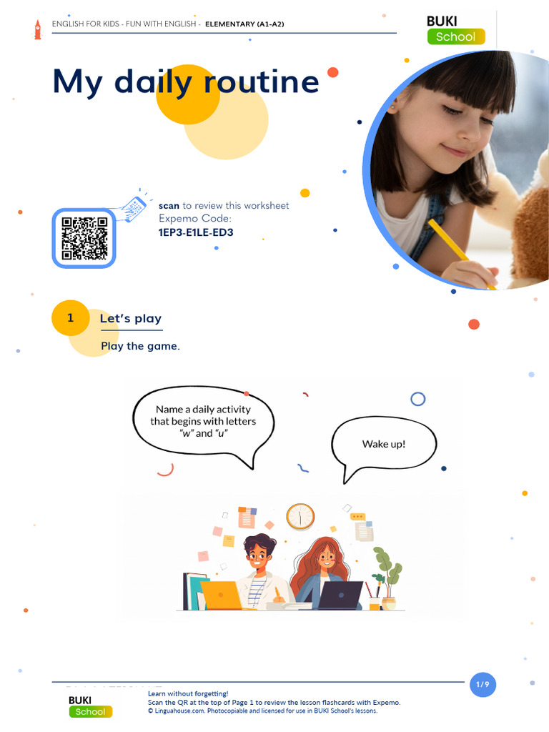 My Daily Routine British English Student A1 A2 | PDF | Learning