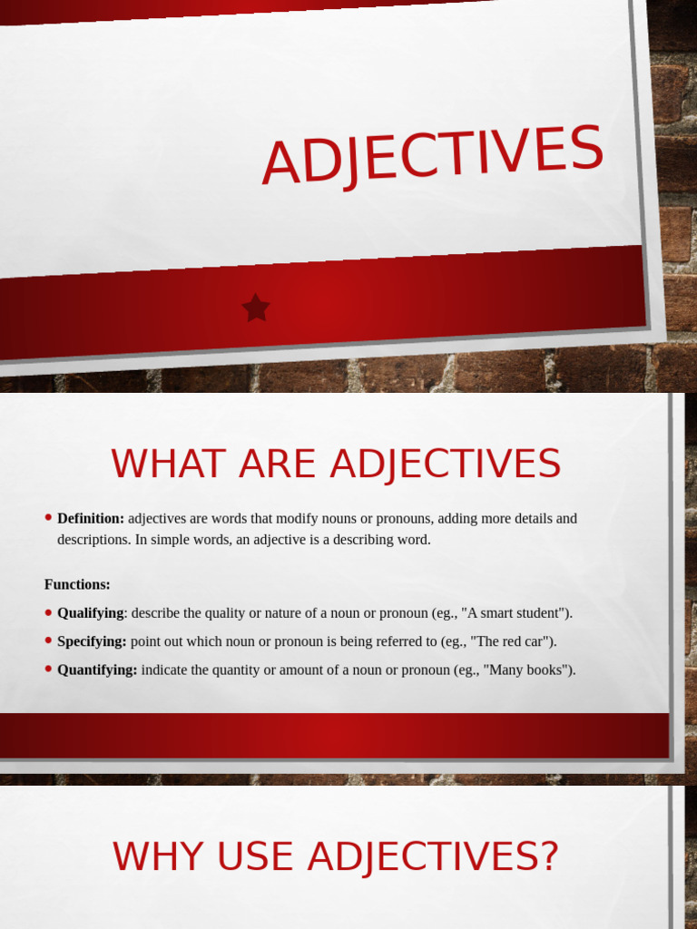 Presentation - Adjective | PDF