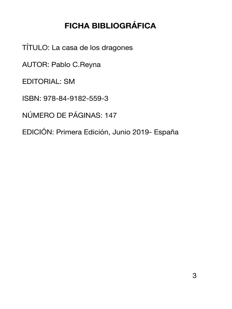 La casa de los dragones - Pablo C.Reyna | PDF