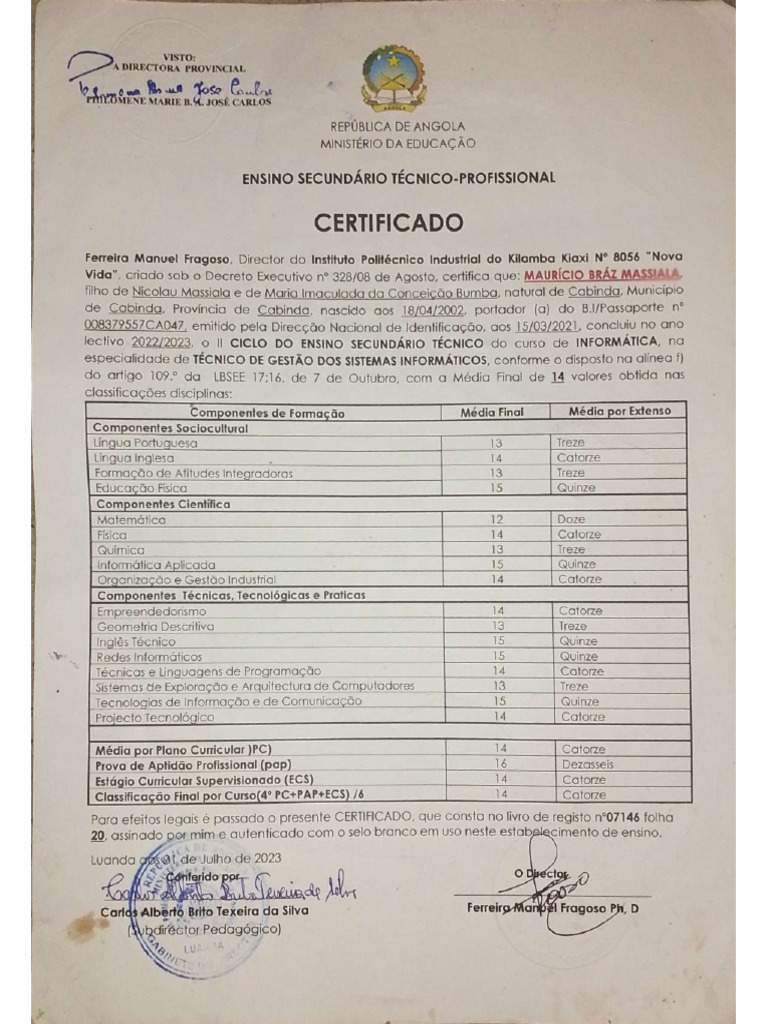 Certificado Do Maurício - Compressed | PDF