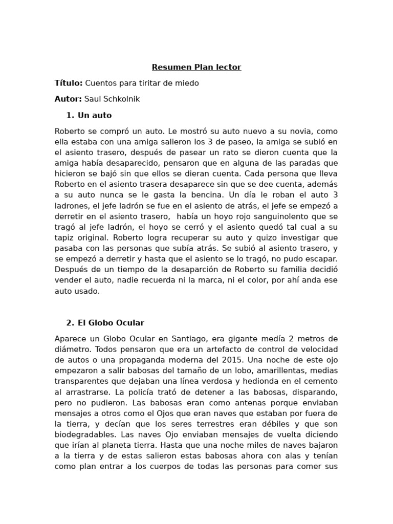 Cuentos para Tiritar de Miedo | PDF | Humano