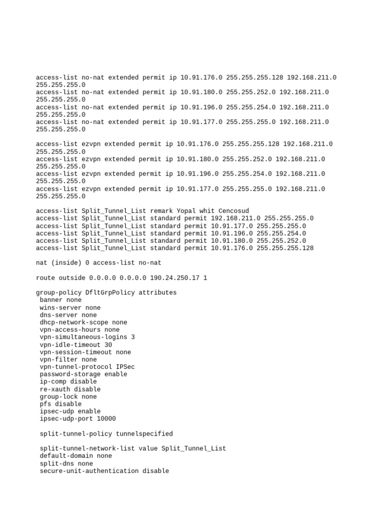Asa Easy VPN | PDF | Communications Protocols | Computer Security