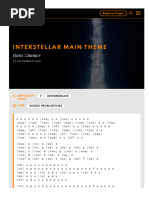Interstellar Theme - TABS | PDF | Chordophones | Guitar Family Instruments
