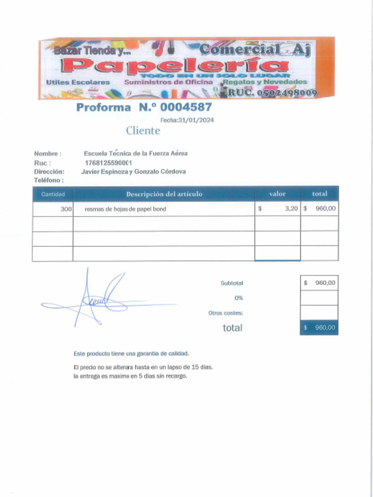 Proformas Papel | PDF