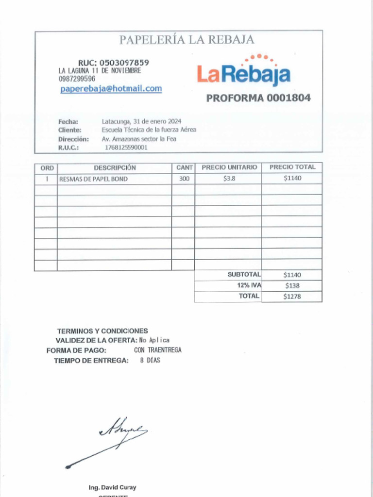 Proformas Ultimas | PDF