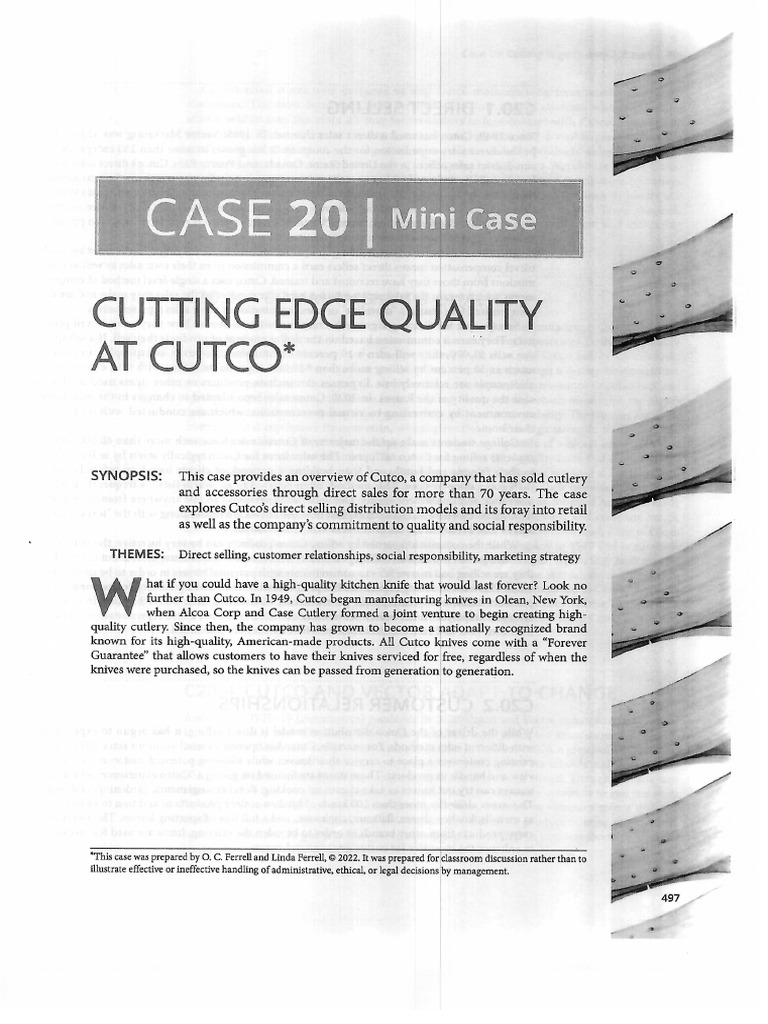 Cutco Knives Case Study | PDF