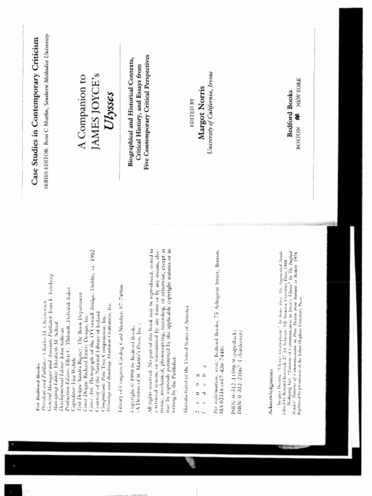 Norris Brief Overview of Joyce Crit | PDF