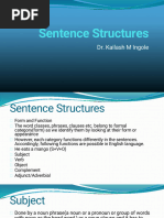 The Five Sentence Structures (SV, SVC, SVO, SVOO, SVOC) | PDF | English ...