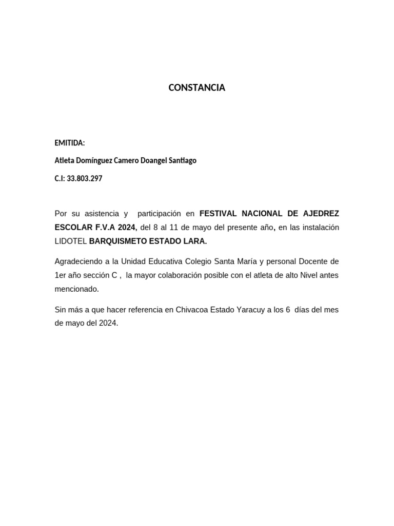 Constancia | PDF