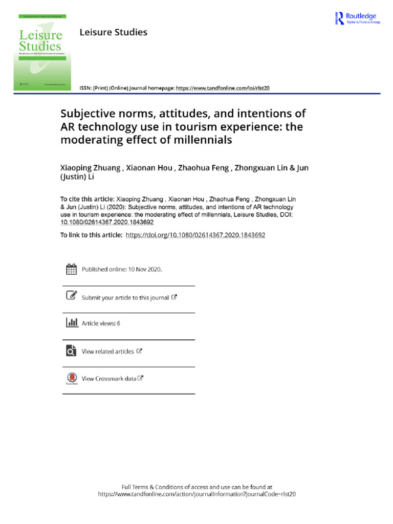 Subjective Norm | PDF