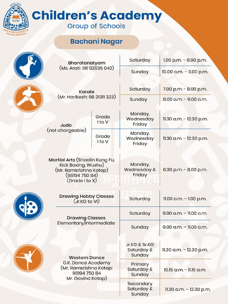 After School Schedule BN | PDF